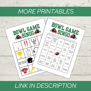 The Big Game Bowl Commercial Bingo 2025 Super Football Bowl Game ...