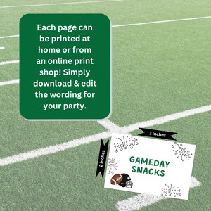 Gameday Football Party Label for Food Table Tailgate Supplies for ...