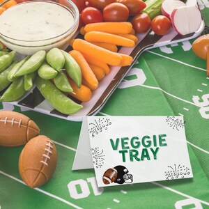 Gameday Football Party Label for Food Table Tailgate Supplies for ...
