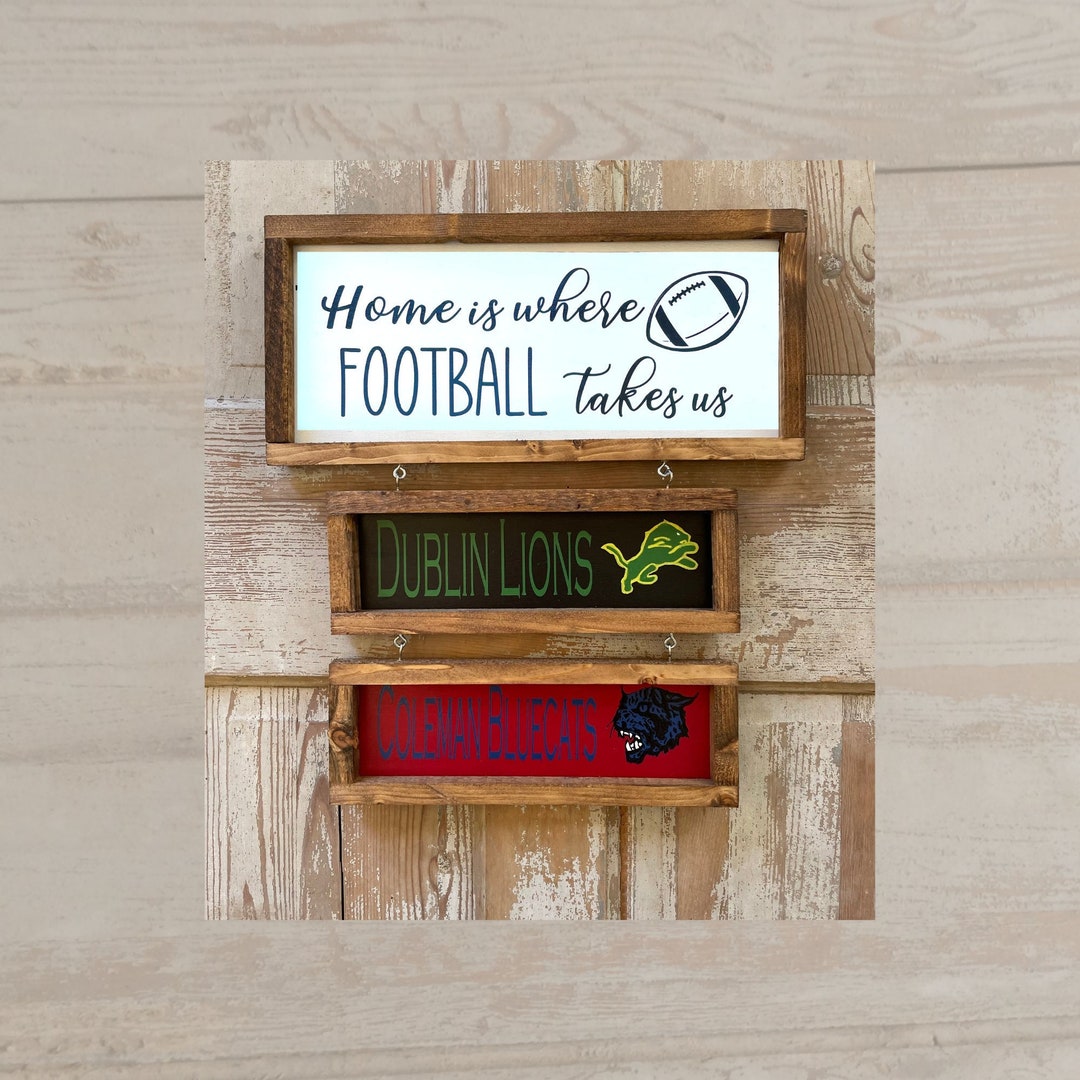 Team Signs With Mascot Coach Football Journey Signs Coach - Etsy