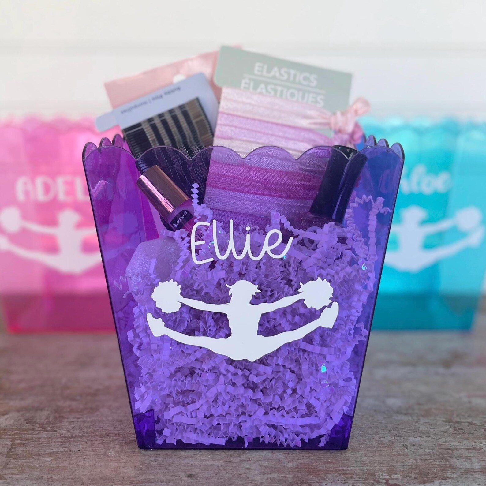 Cheer Gift Basket for Cheerleader Gift for Cheer Coach Customized ...