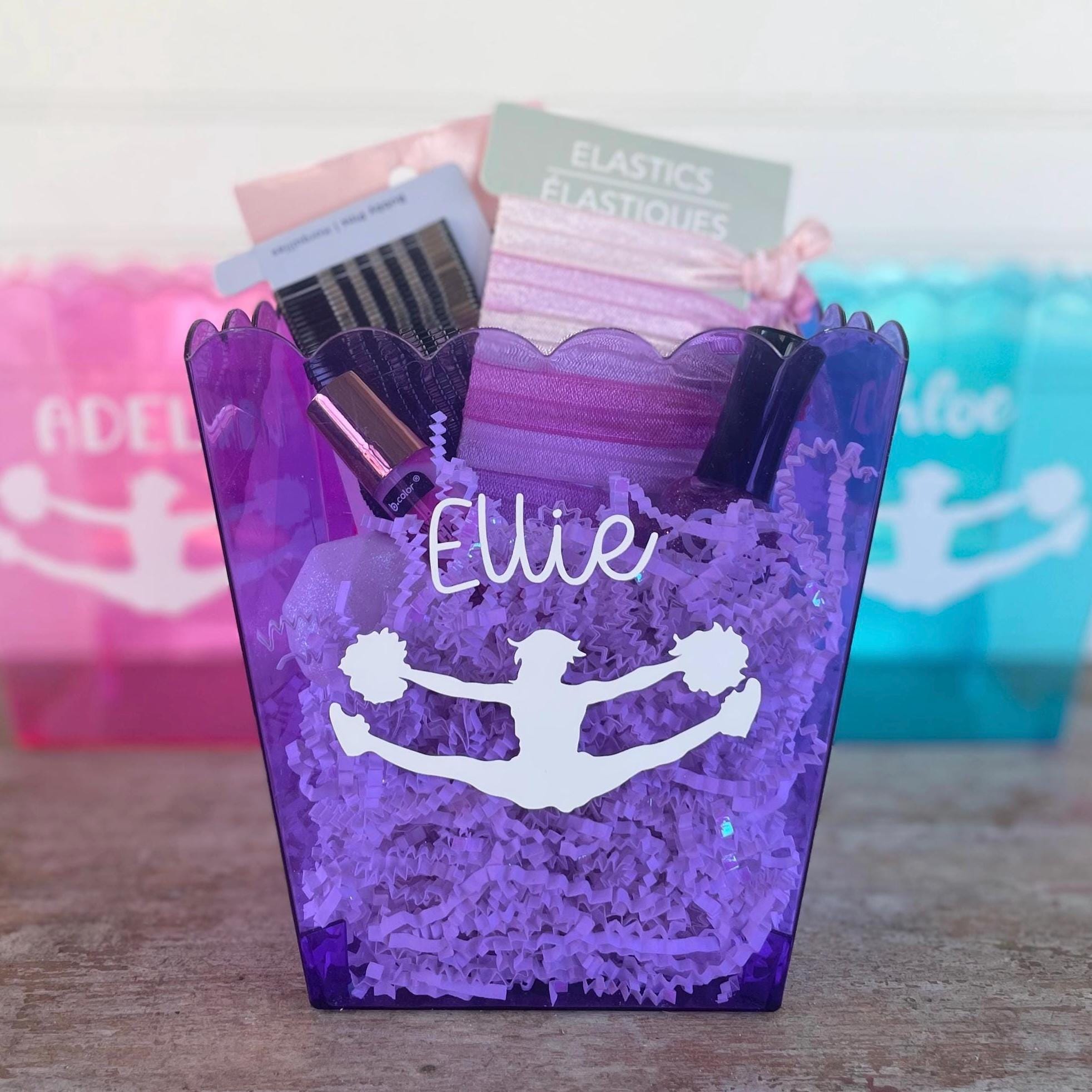 Cheer Gift Basket for Cheerleader Gift for Cheer Coach Customized ...