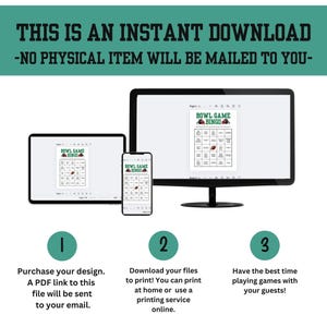 The Big Game Bowl Commercial Bingo 2025 Super Football Bowl Game ...