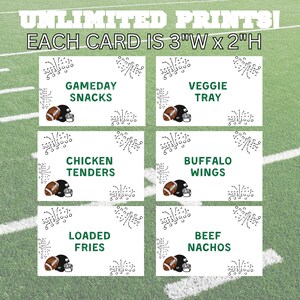 Gameday Football Party Label for Food Table Tailgate Supplies for ...