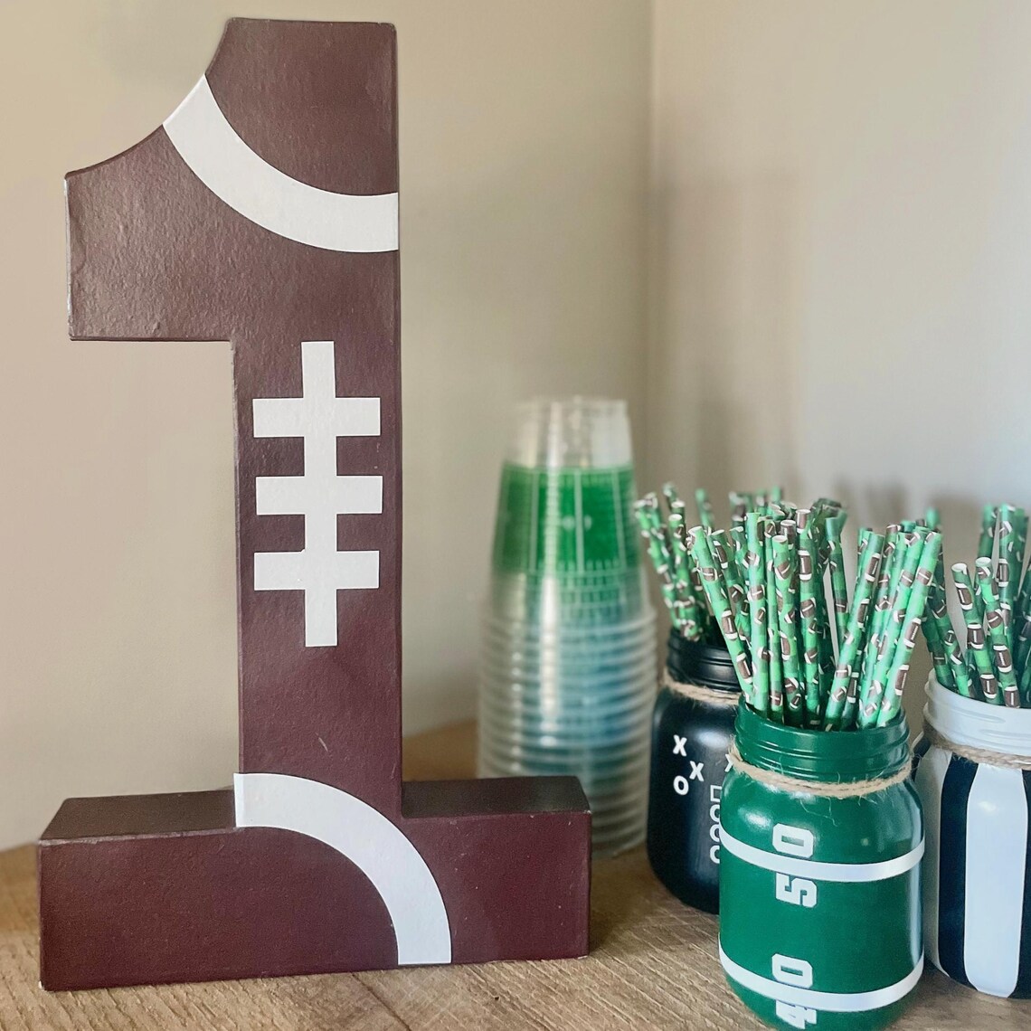 Freestanding Number Birthday Party Decor for First Birthday Hole in One ...