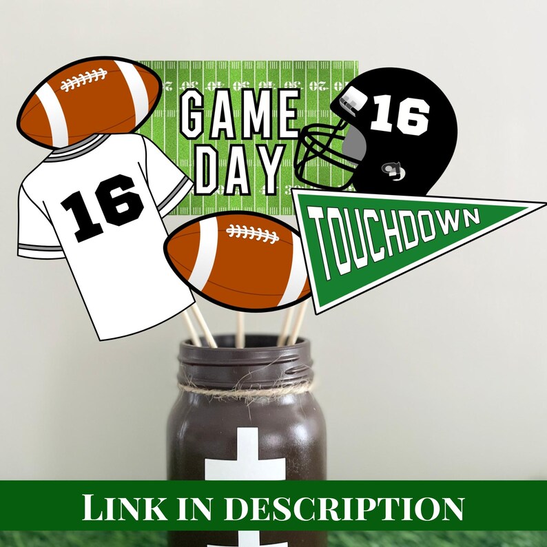 Navy and Green Team Color Instant Download Football Printable Pennant ...