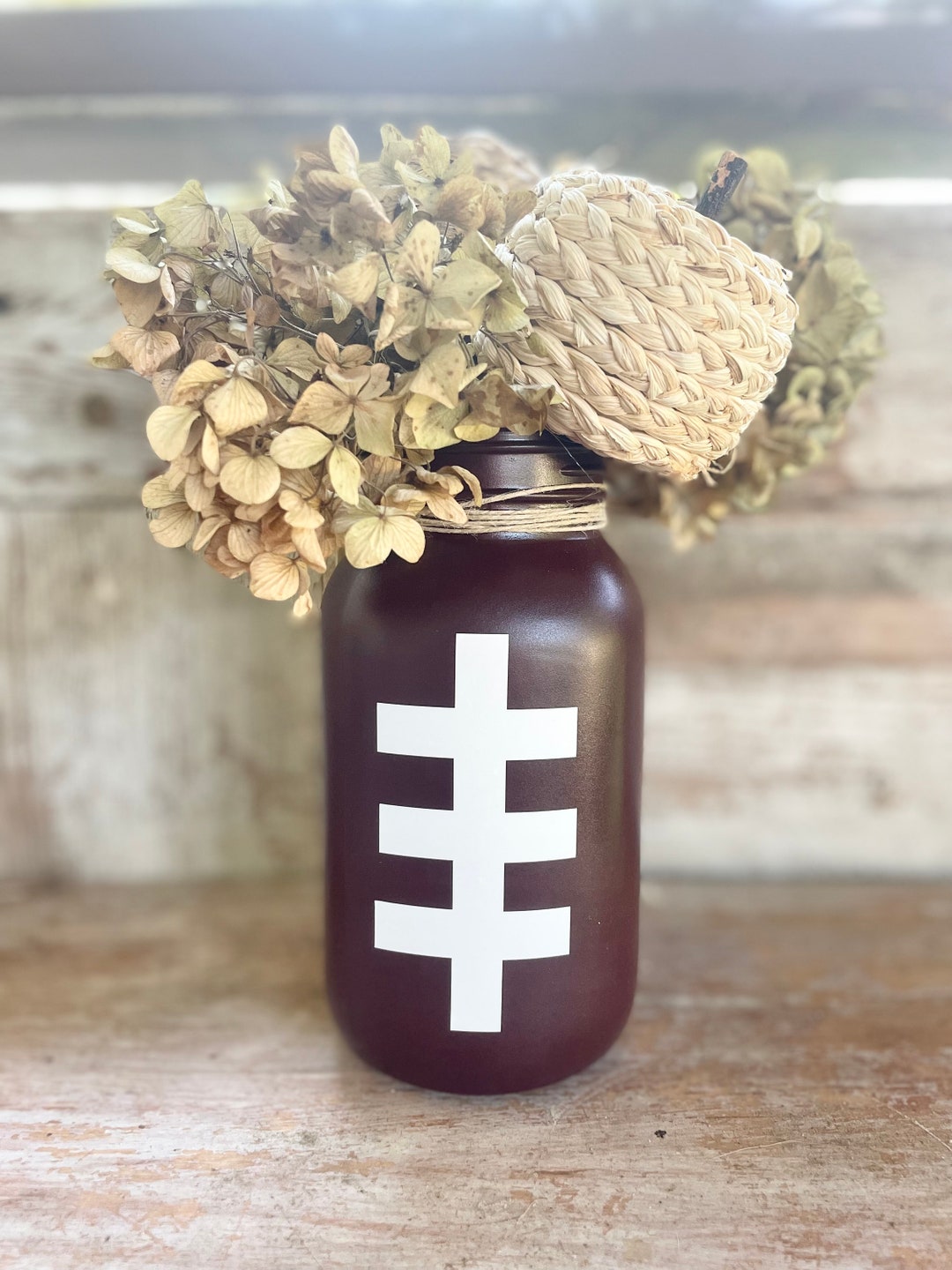 Football Mason Jar Football Decor for Football Season Sports Decor ...