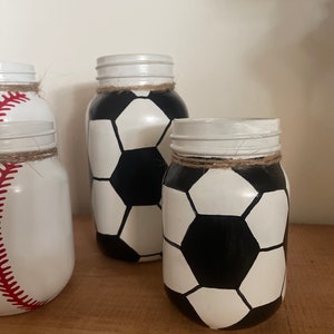 Soccer Party Mason Jar Soccer Decor for Soccer Banquet Sports Decor ...