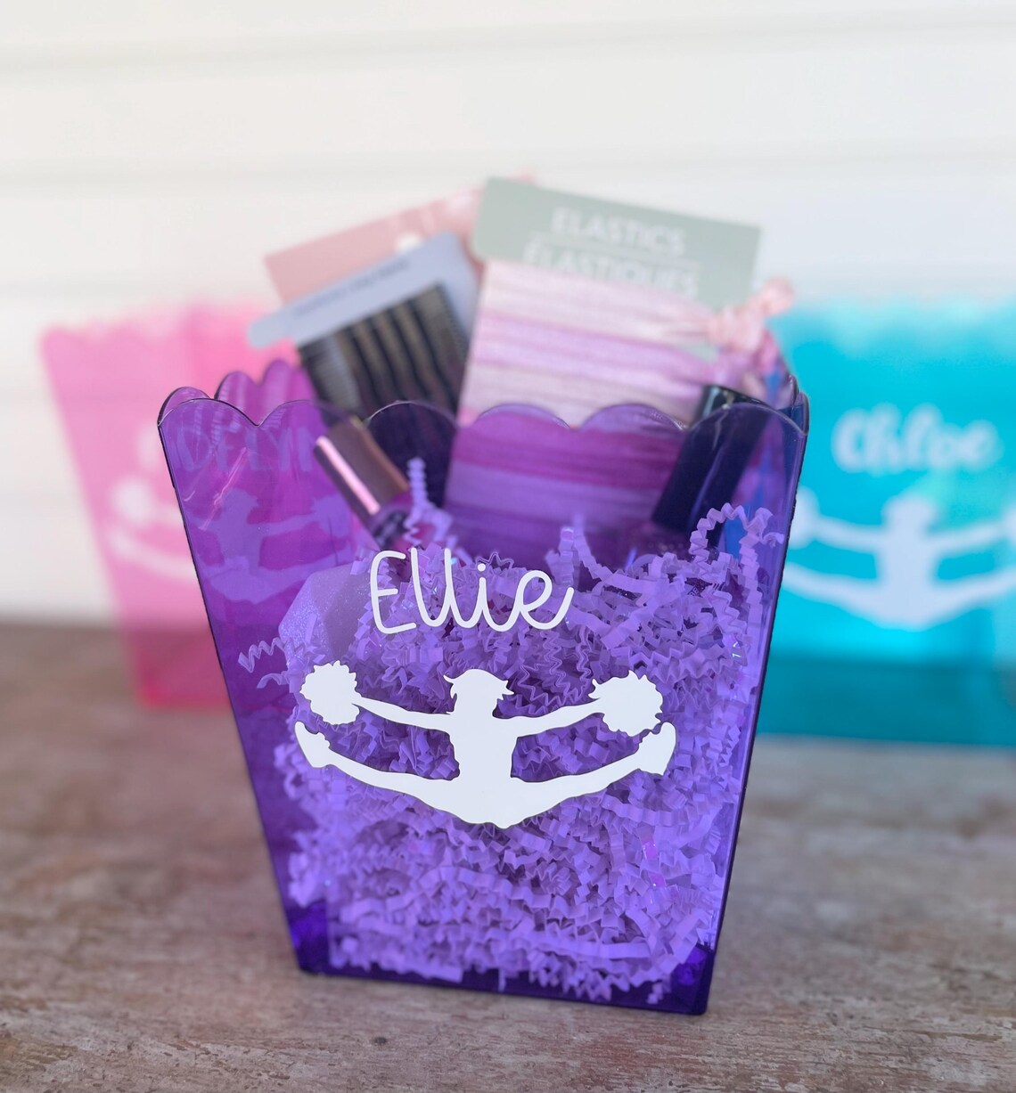 Cheer Gift Basket for Cheerleader Gift for Cheer Coach Customized ...