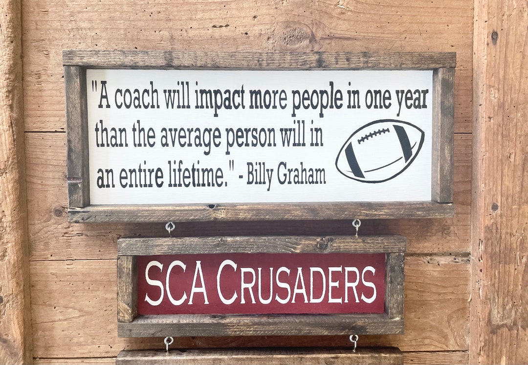 Quote Coach Sign Multiple Team Sign Coach Personalized Sign Team Gift ...