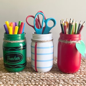 Teacher Appreciation Week Gift for Teacher School Mason Jar Set for End ...