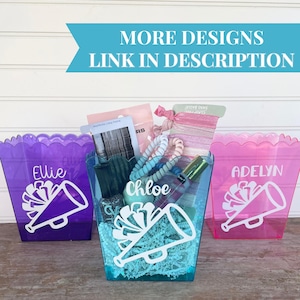 Cheer Gift Basket for Cheerleader Gift for Cheer Coach Customized ...