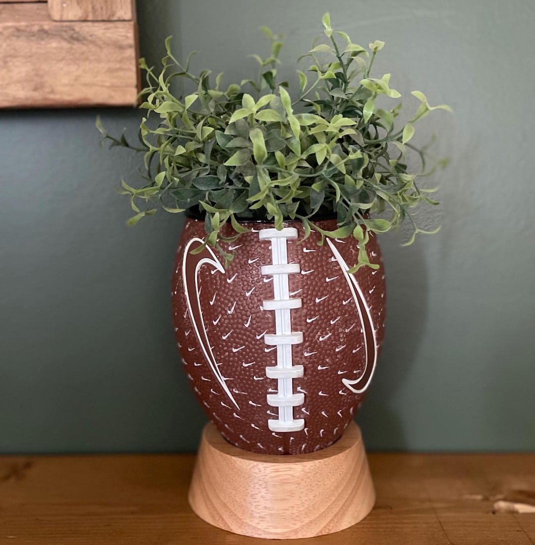 Teen Boy Sport Room Decor Football Vase Boy Dorm Room Decor Sport Decor ...