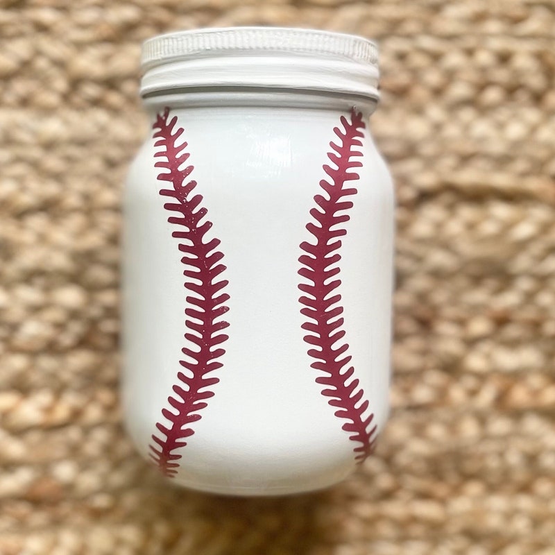 Baseball Mason Jar - Etsy