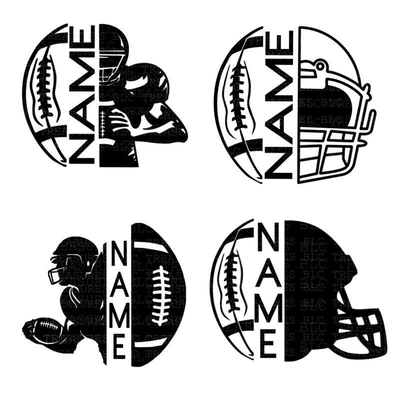 Football Decal Customizable Player Name Team Name - Etsy