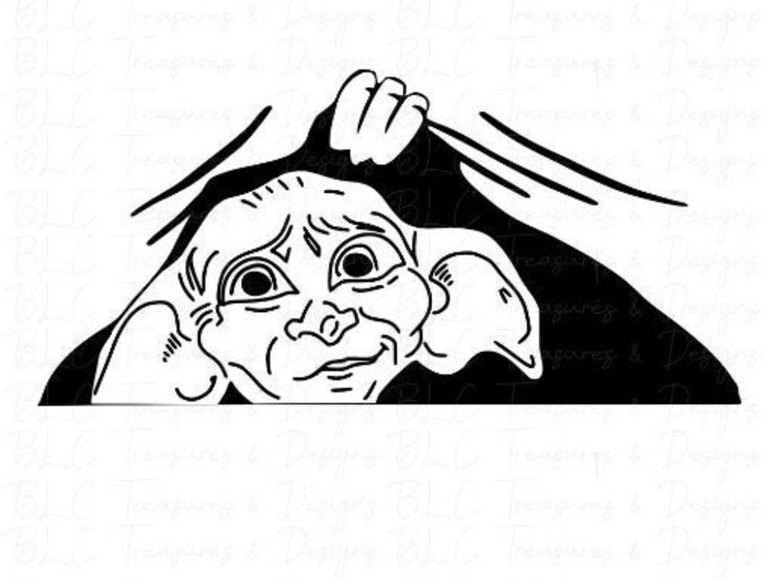 Peeking Dobby Decal Harry Potter Car Sticker Free Elf | Etsy