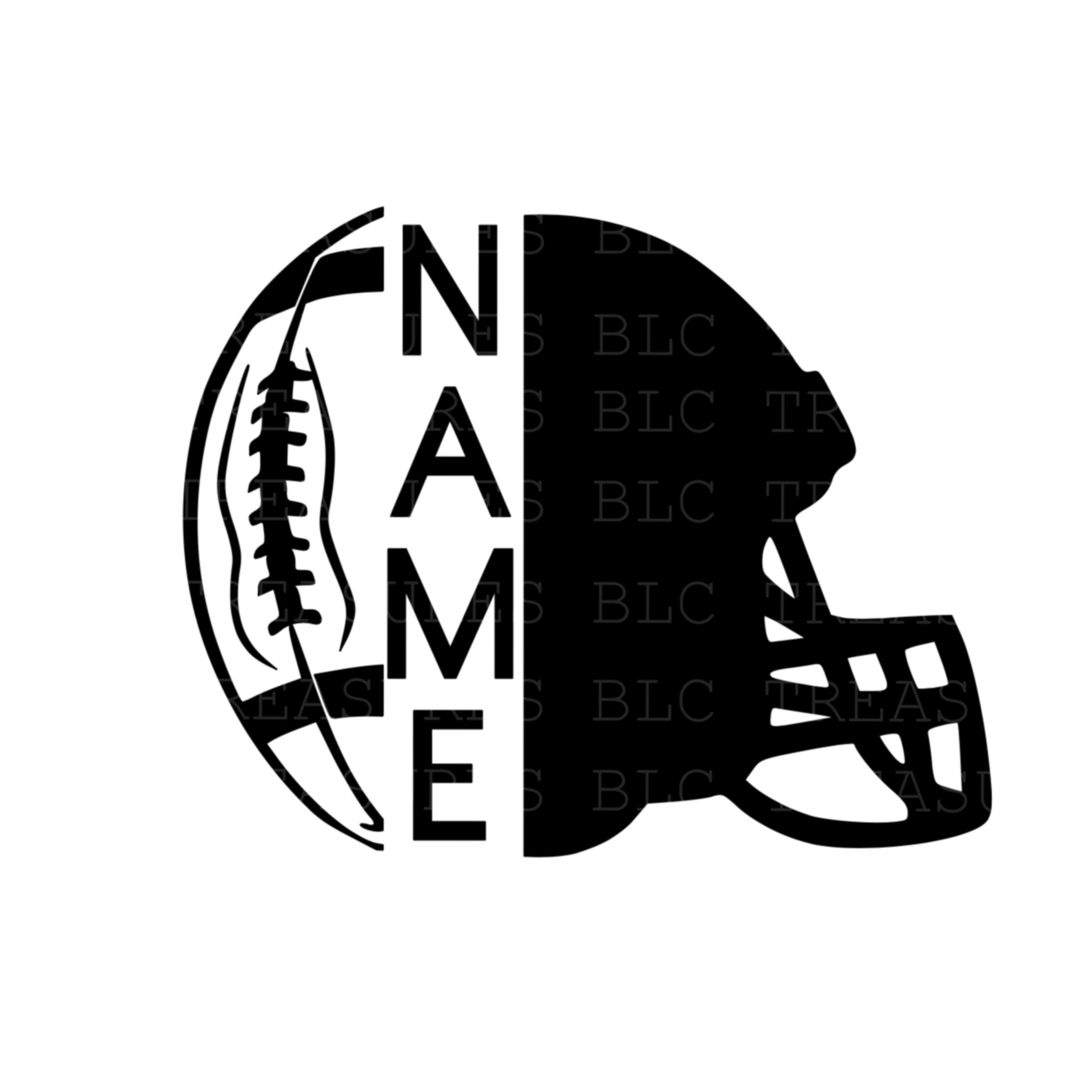 Football Decal Customizable Player Name Team Name - Etsy