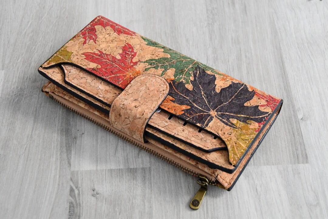 Cork Wallet, Plenty of Storage, Vegan Natural Cork Wallet, Artisanal ...