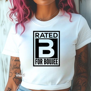 Rated B for Boujee SVG PNG DXF File - Etsy