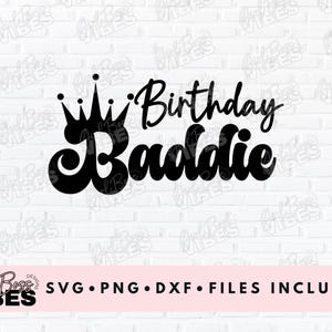 Birthday Crown Baddie Svg, Png, Dxf, Cut File - Etsy