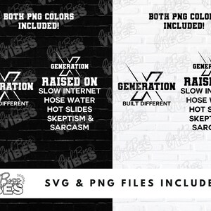 Gen X Generation Front Back SVG PNG DXF File - Etsy