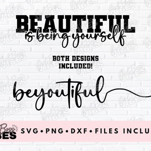 Beautiful SVG, Beyoutiful Svg, Front Back Svg, Sleeve Svg, Women ...