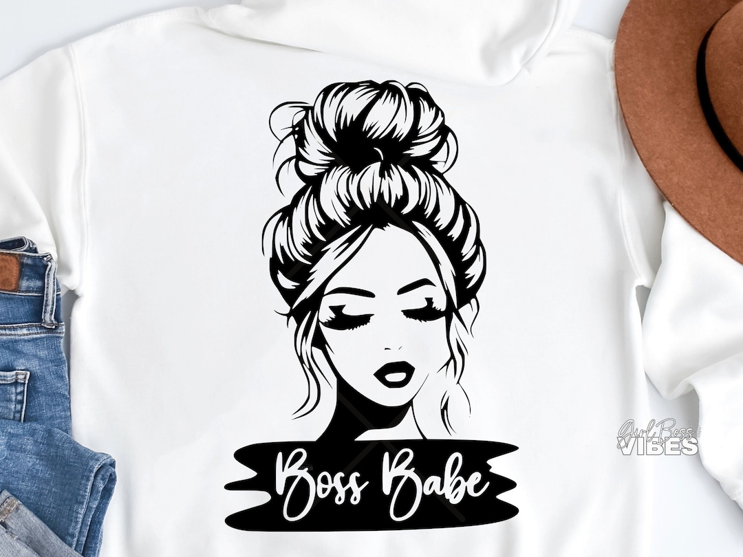 Messy Bun Girl SVG, Boss Babe Svg, Business Woman Clipart, Png, Dxf ...