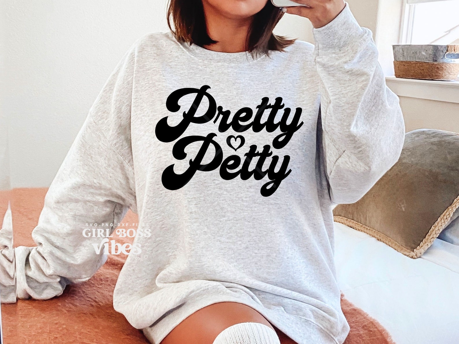 Pretty SVG Petty Svg Sarcastic Svg Trendy Sassy Svg - Etsy