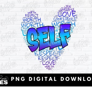 Self Worth Graffiti PNG: Love Confidence Design (digital Download) - Etsy