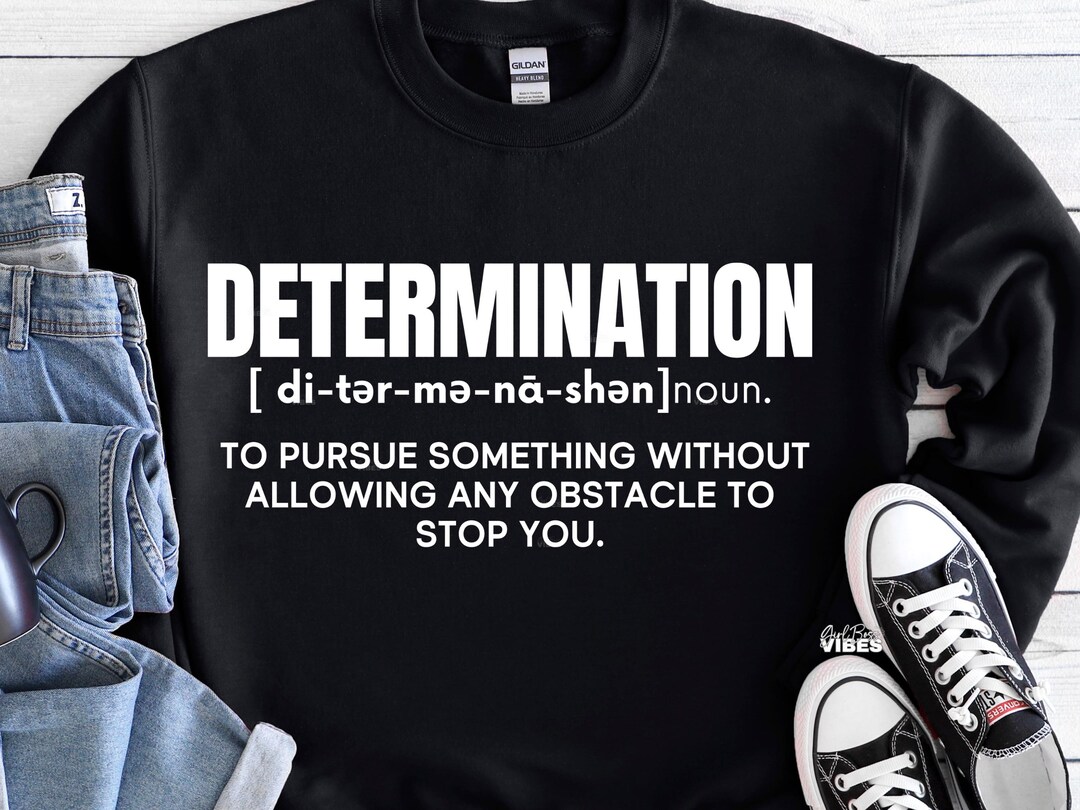 Determination SVG PNG DXF File - Etsy