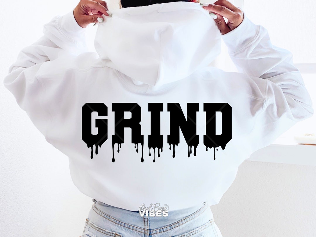 Grind Drip SVG: Hustle Cut File (PNG, DXF) - Etsy