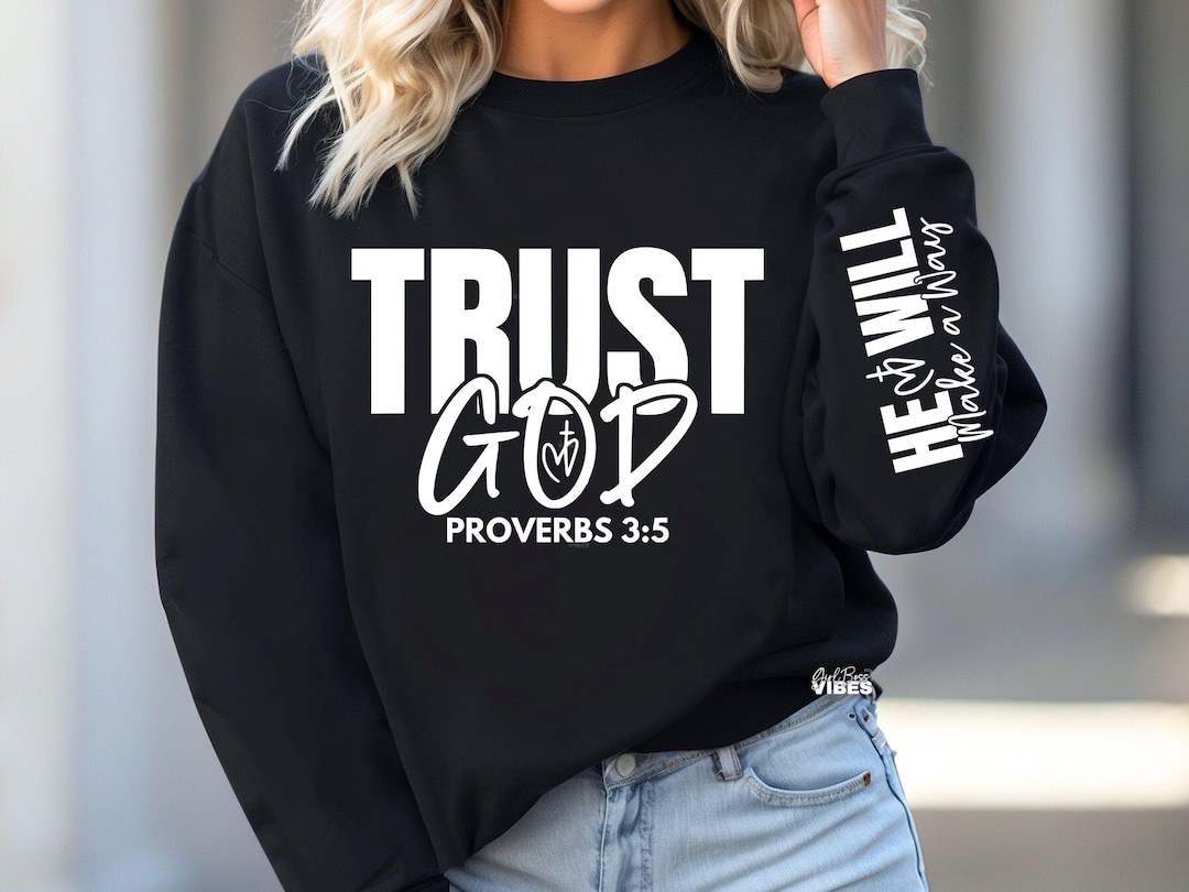 Trust God SVG: Christian Scripture Cut File (PNG, DXF) - Etsy