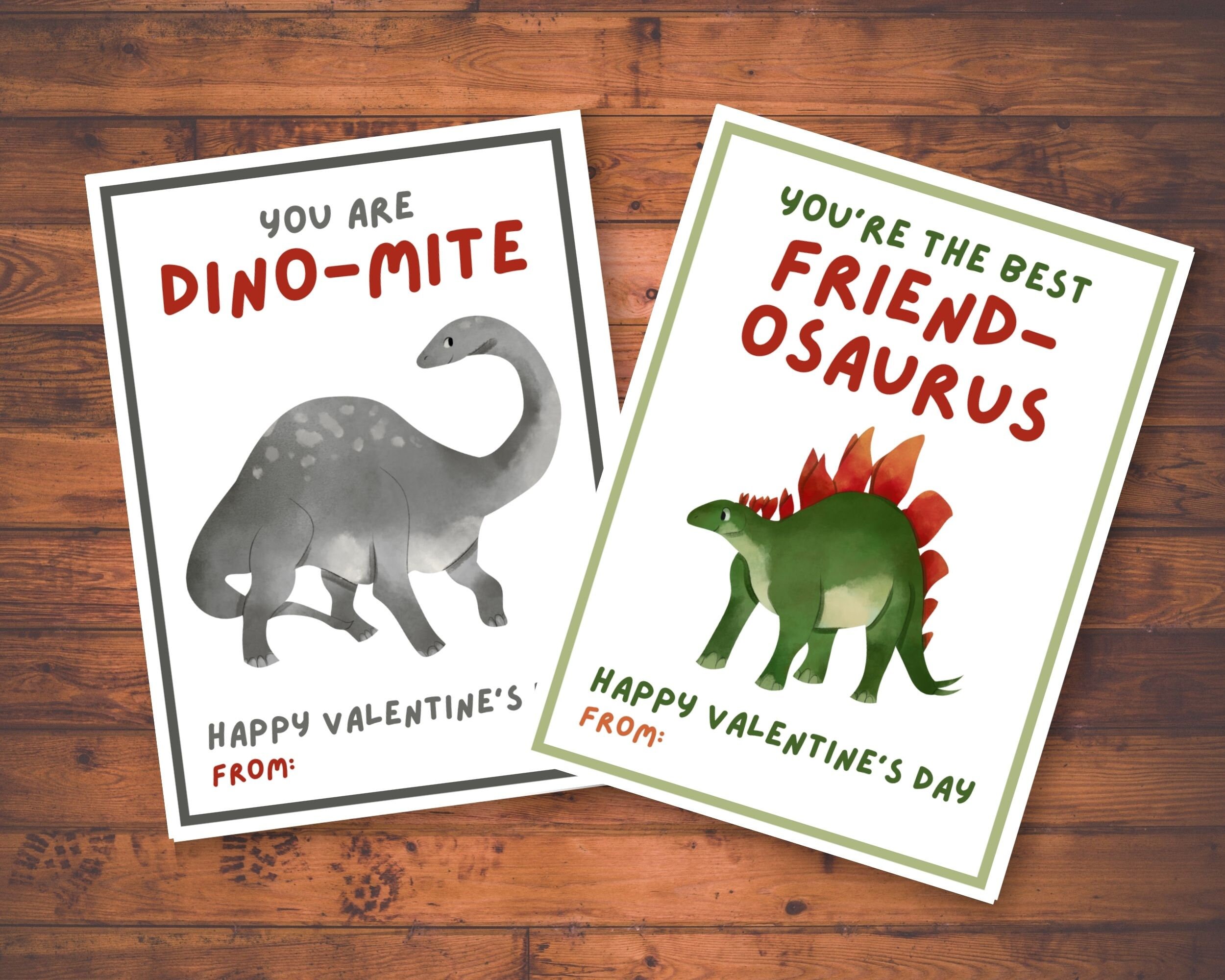 Dinosaur Valentines Cards for Kids, Valentines Cards for Classroom, You ...