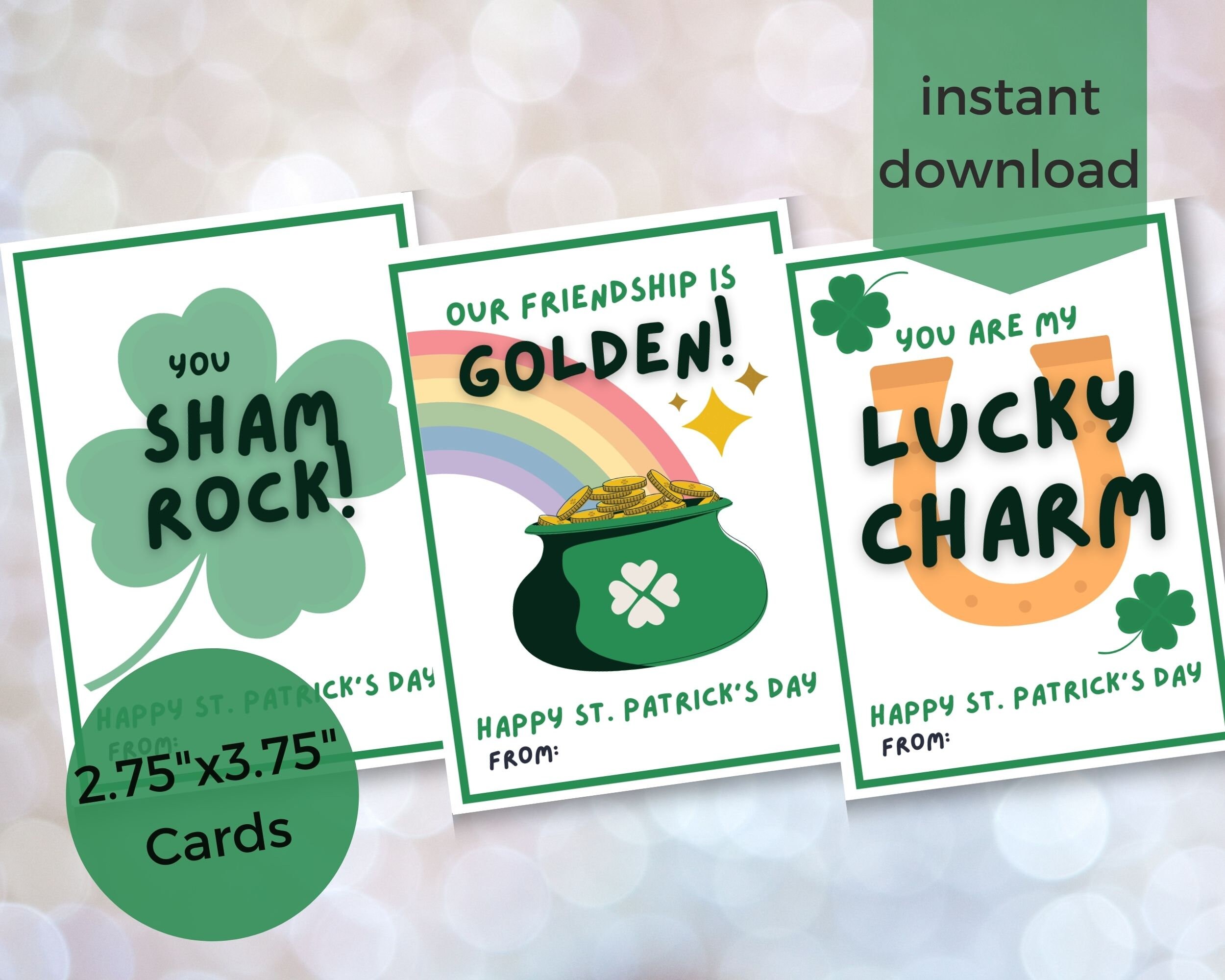 You're My Lucky Charm Tag Our Friendship is Golden Tag You Shamrock Tag ...