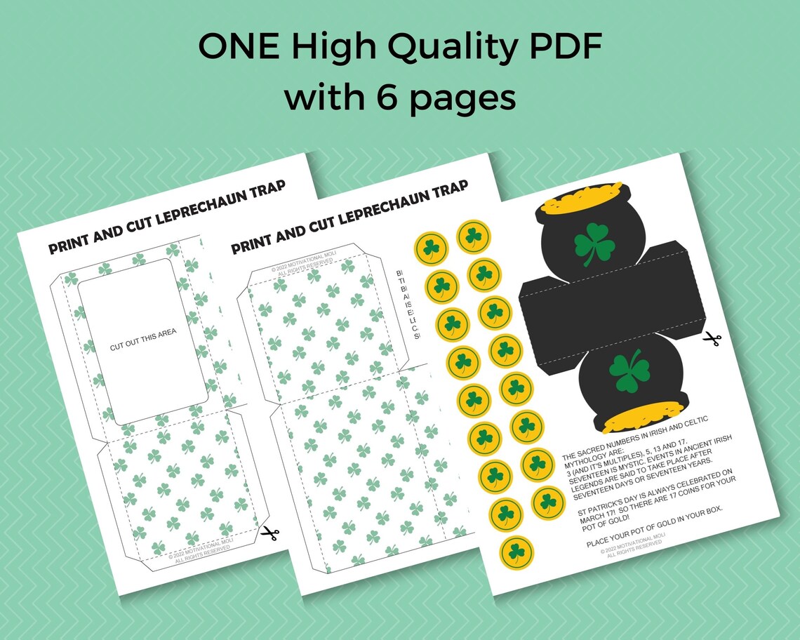 DIY Leprechaun Trap Kit Printable St. Patricks Day Craft Instant ...