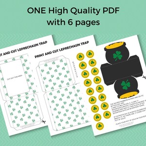 DIY Leprechaun Trap Kit Printable | St. Patrick’s Day Craft | Instant ...
