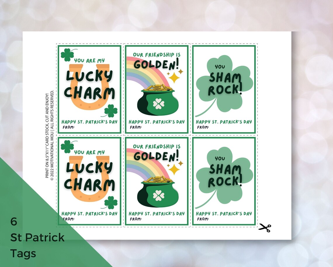 You're My Lucky Charm Tag Our Friendship is Golden Tag You Shamrock Tag ...