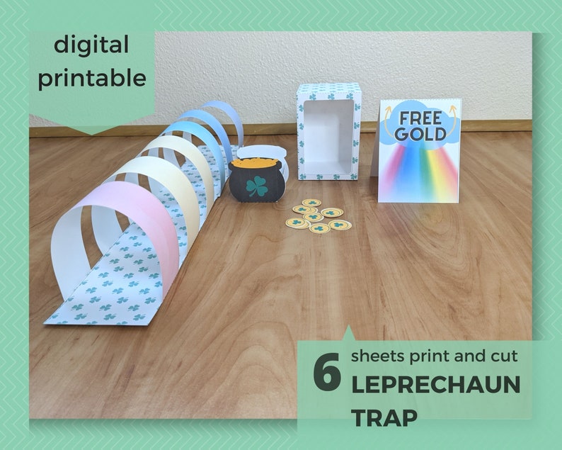DIY Leprechaun Trap Kit Printable | St. Patrick’s Day Craft | Instant ...