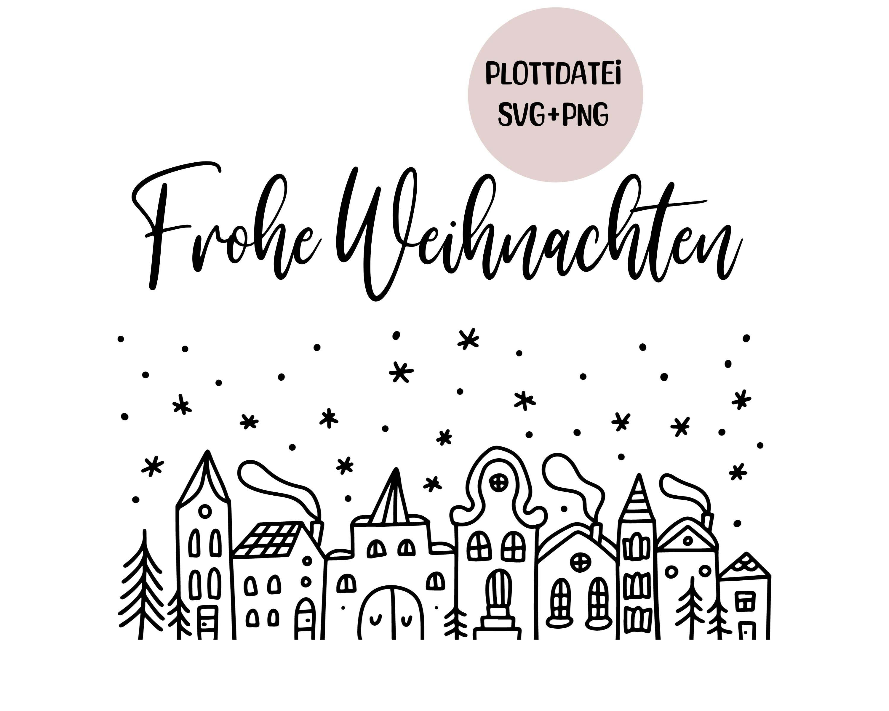 Weihnachtsdorf - Plotterdatei in SVG und PNG | Weihnachtshäuser | SVG ...