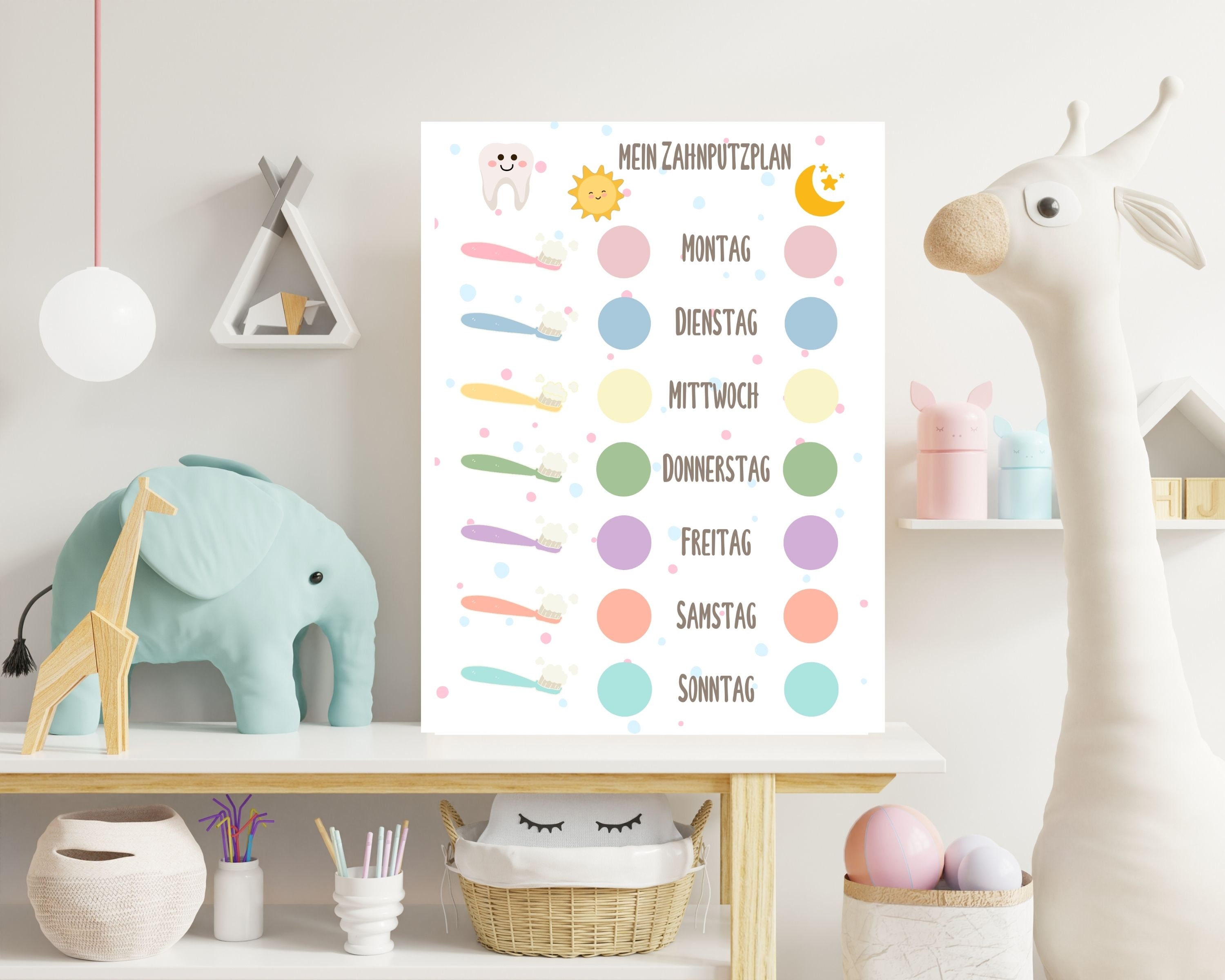 Tooth Brushing Schedule - Brush Teeth Weekly Schedule - Weekly Schedule ...