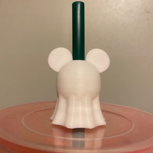 Mickey Ghost Straw Topper - Etsy