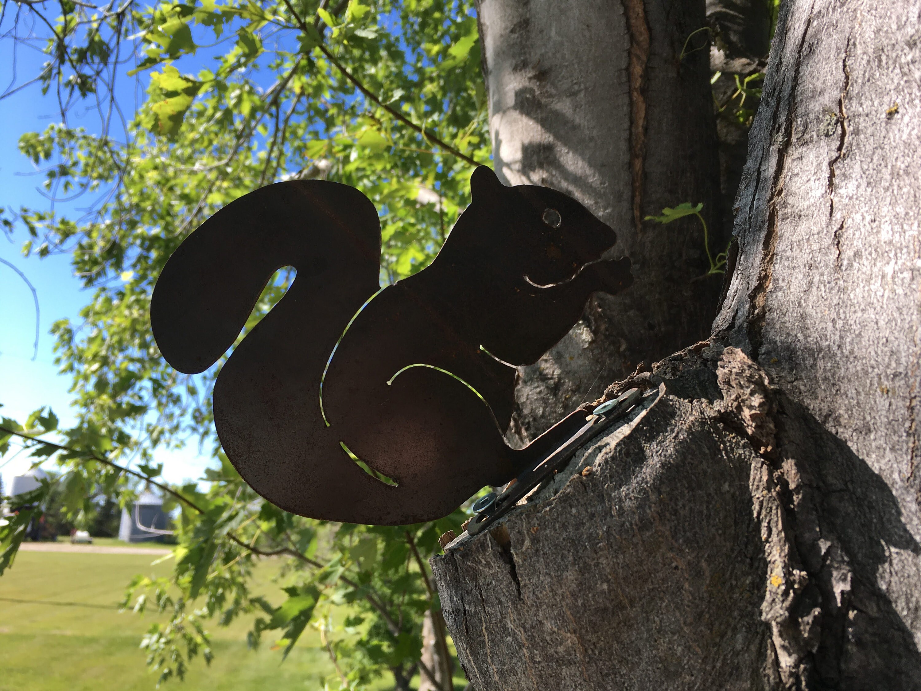 Squirrel Garden Decor Ornament Metal Art - Etsy