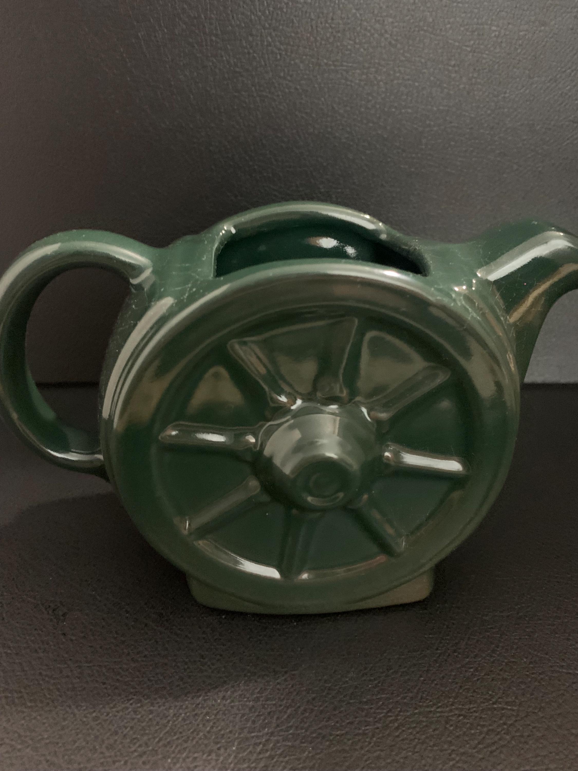 Vintage Frankoma Wagon Wheel Dark Green Small Teapot 94J No Lid - Etsy