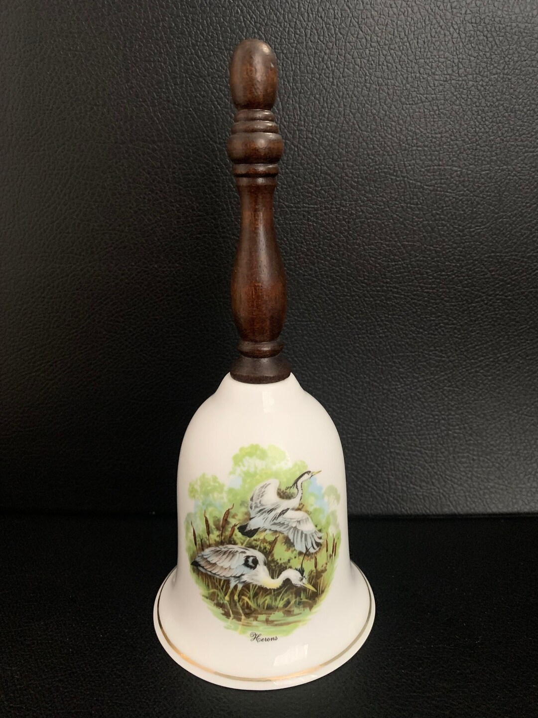 Vintage Brinn's Fine Bone China Bell Wood Handle Herons - Etsy