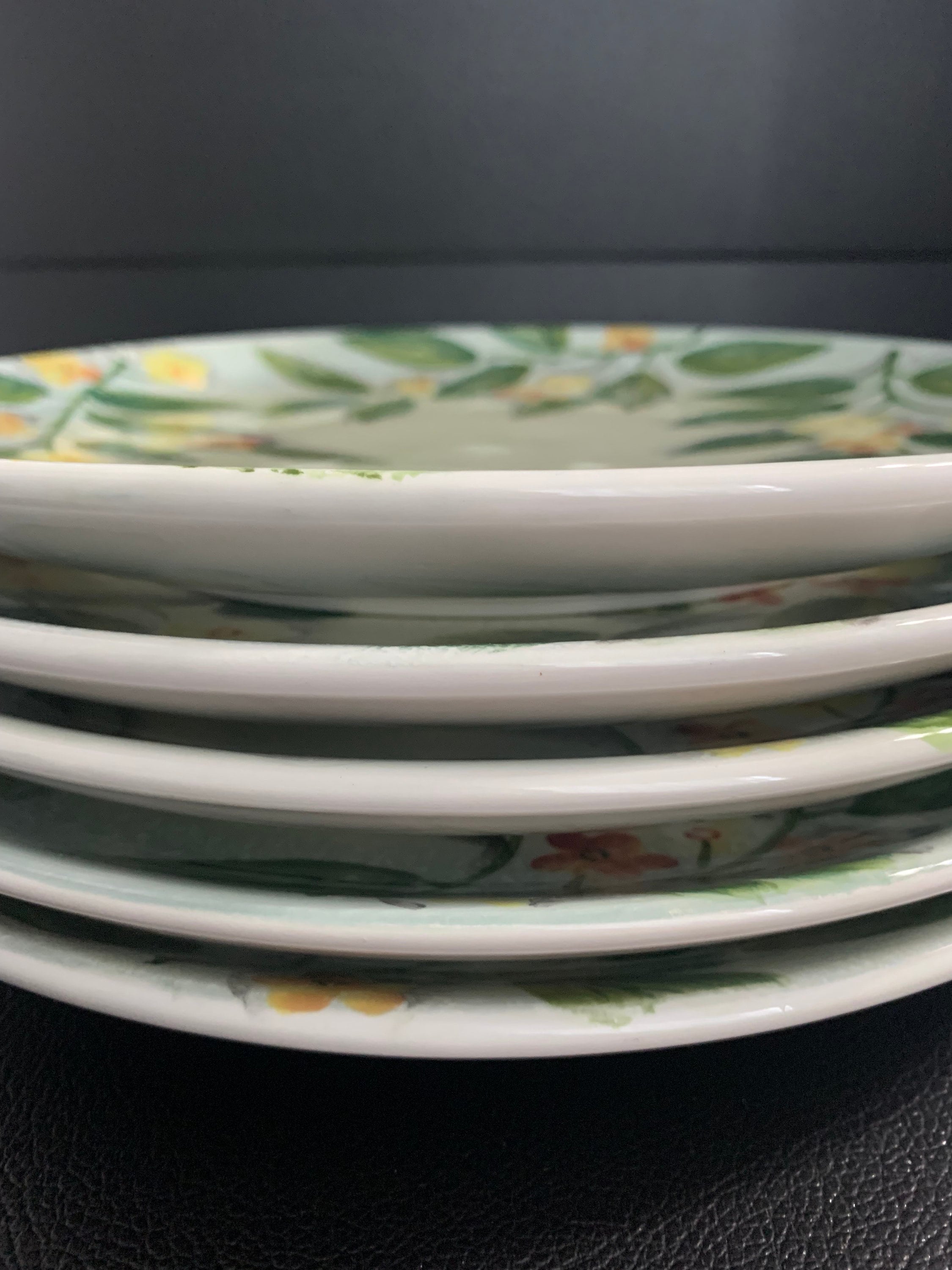 ND Hand Painted Dinner Plates Set of 5 Apple Blossom Design 11" - Etsy