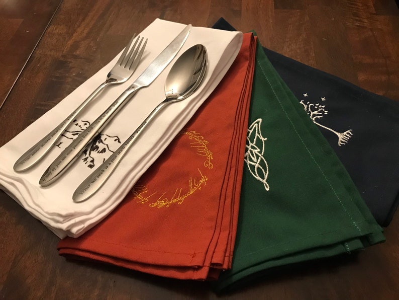 Lord of the Rings Inspired Second Breakfast Napkins - Foldable - Etsy