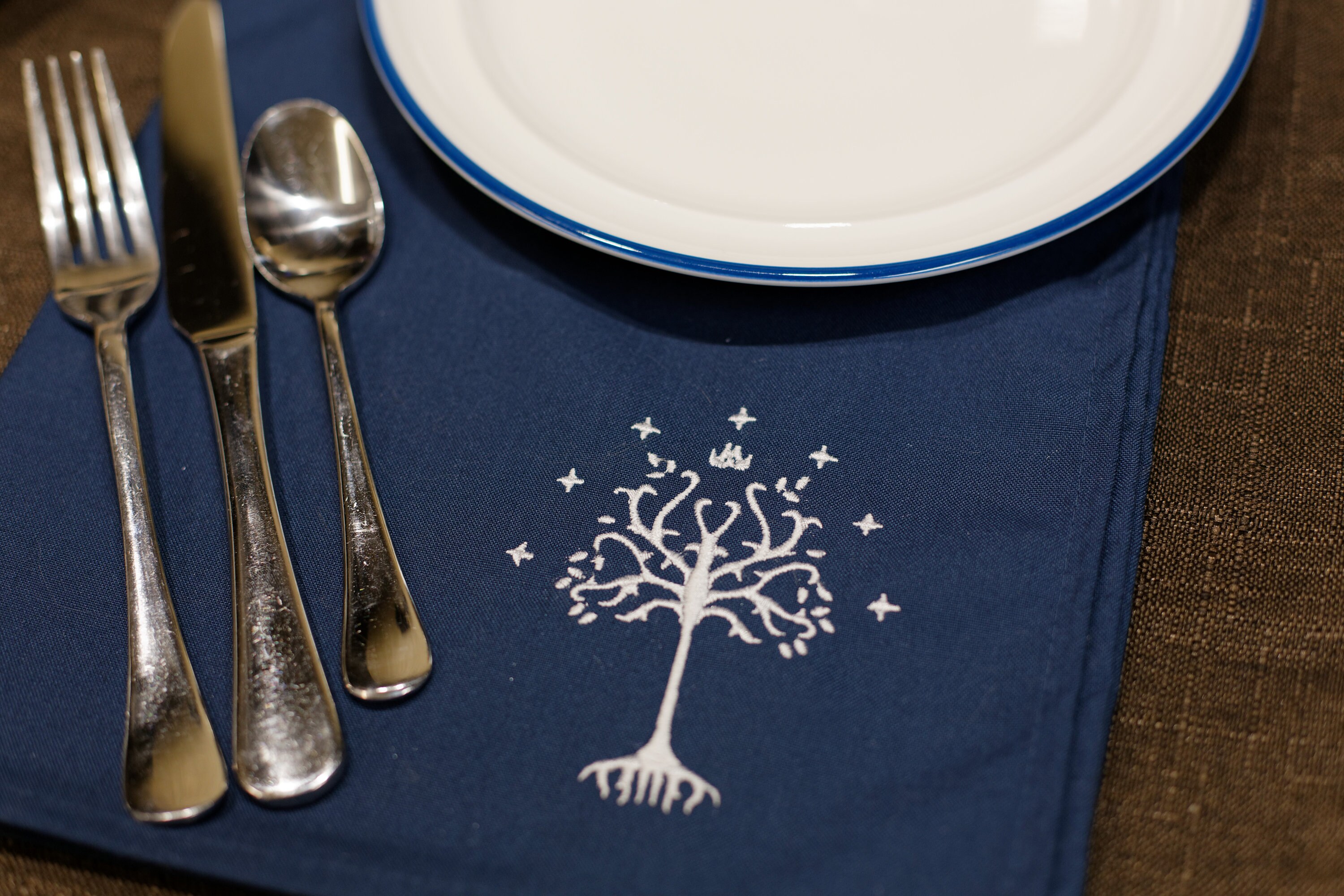 Embroidered Second Breakfast Napkins - Lord of the Rings Gift Set - Etsy