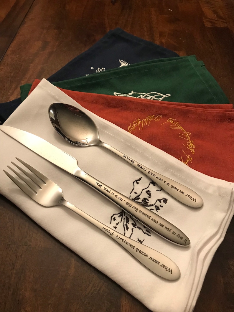 Lord of the Rings Inspired Second Breakfast Napkins - Foldable - Etsy