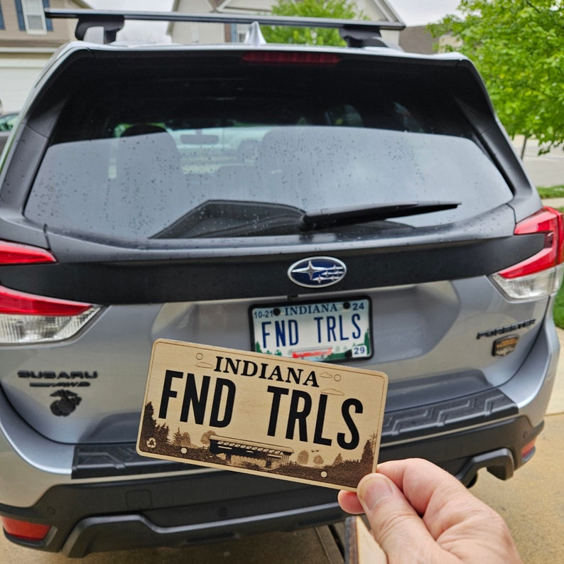 Custom Mini Wood License Plate – Personalized Laser Engraved | Black ...