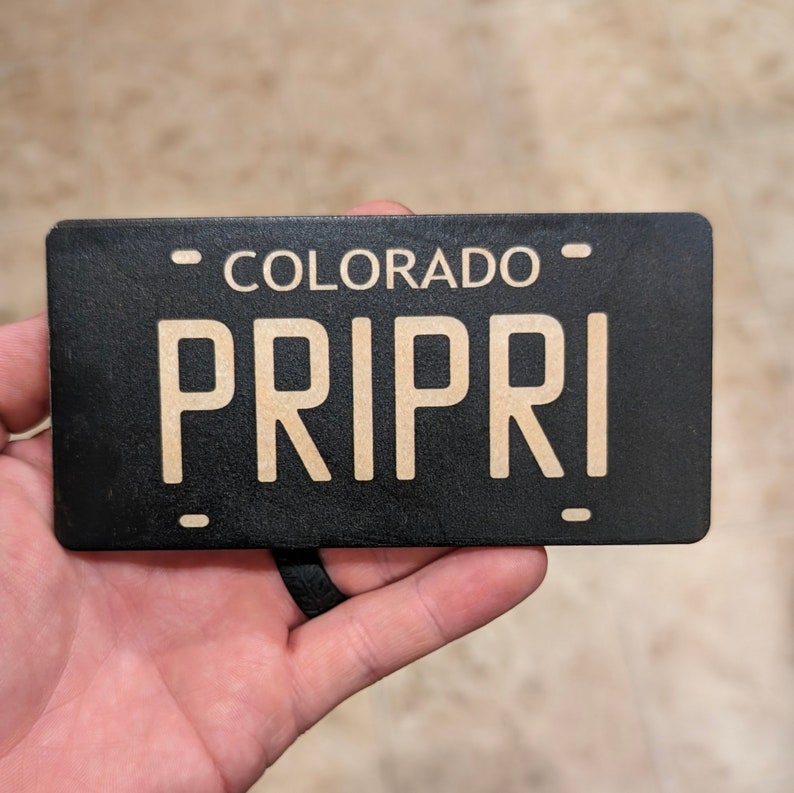 Custom Mini Wood License Plate: Laser Engraved Car Decor (4.75x2.25 ...